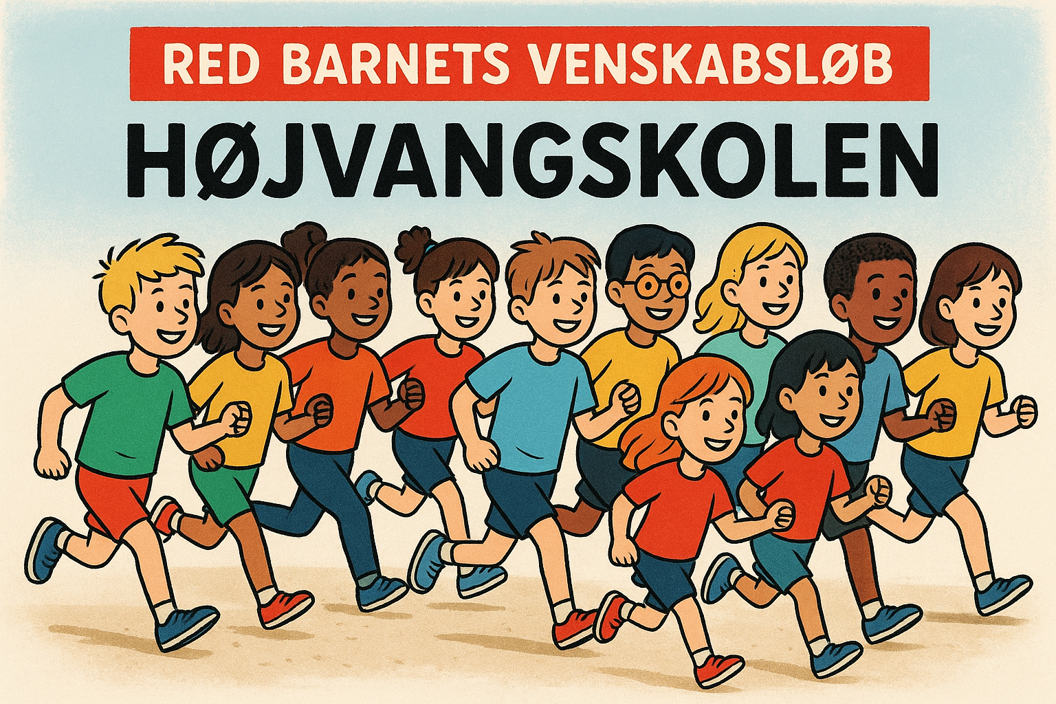 Højvangskolen Horsens løber for Red Barnet - Red Barnet